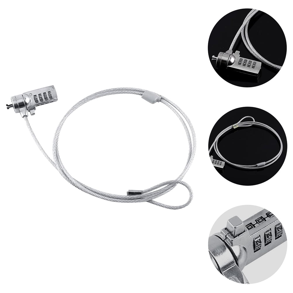 RENACLIPY Steel Wire Lock with 4-Digit Resettable Combination, Secure ...