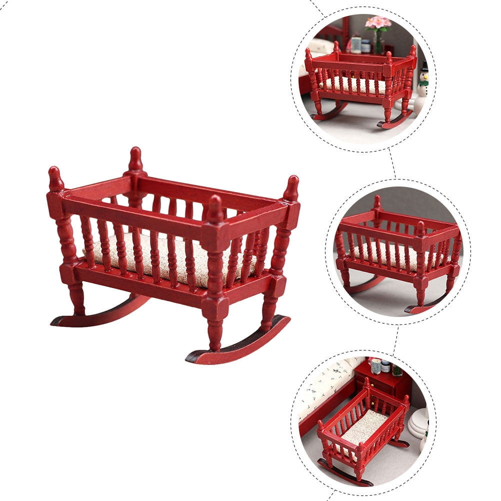 RENACLIPY 1Set Tiny Furniture Cradle Model 3.14X2.55X2.44In For ...