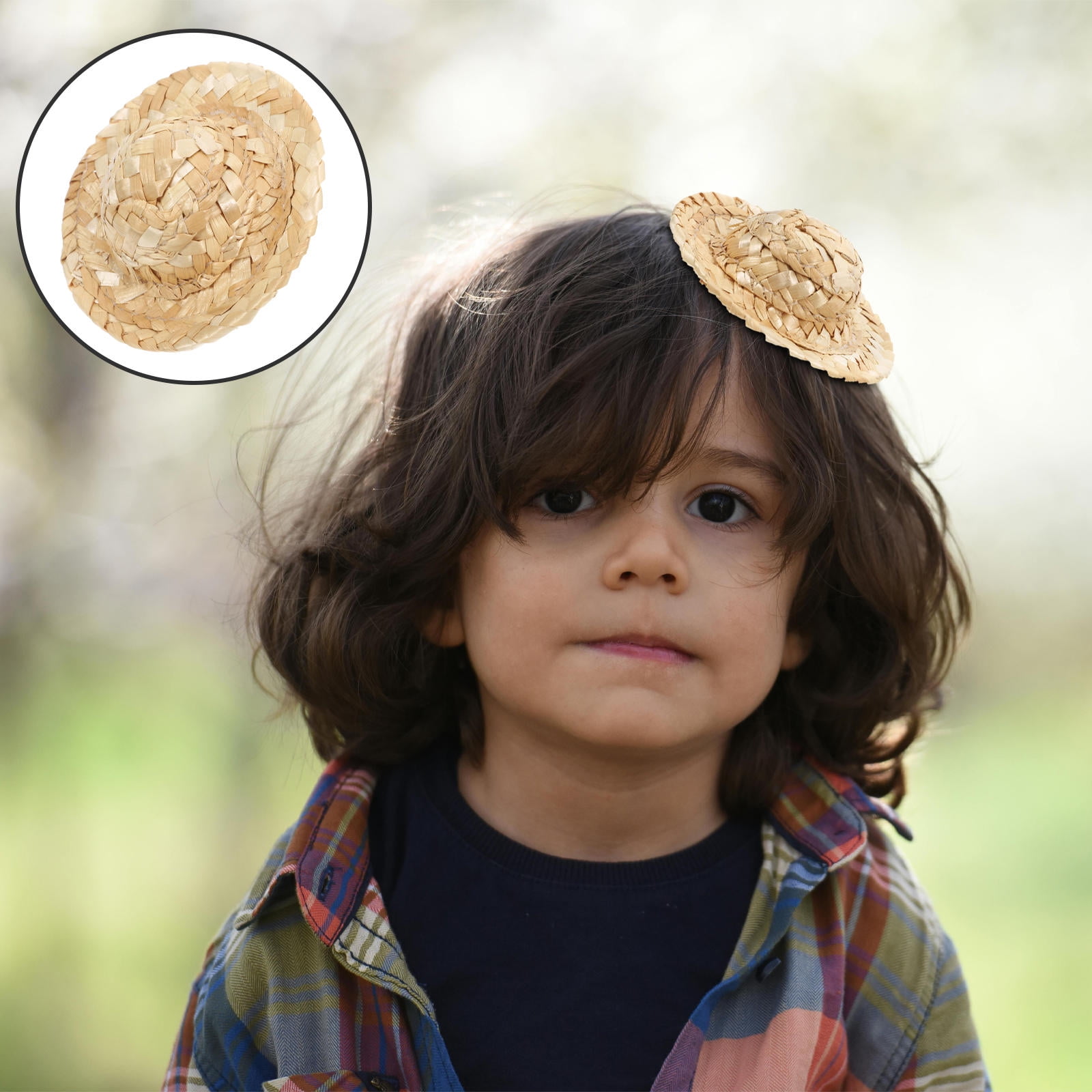 RENACLIPY DIY Round Straw Hat for Toddlers Girls Hand Knitting Craft ...