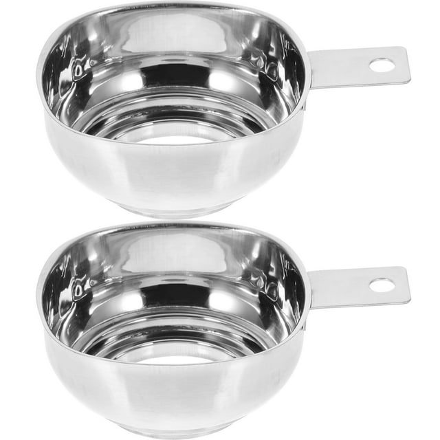 RENACLIPY 2 Pcs Wide Mouth Metal Stainless Steel Funnels, Stainless ...