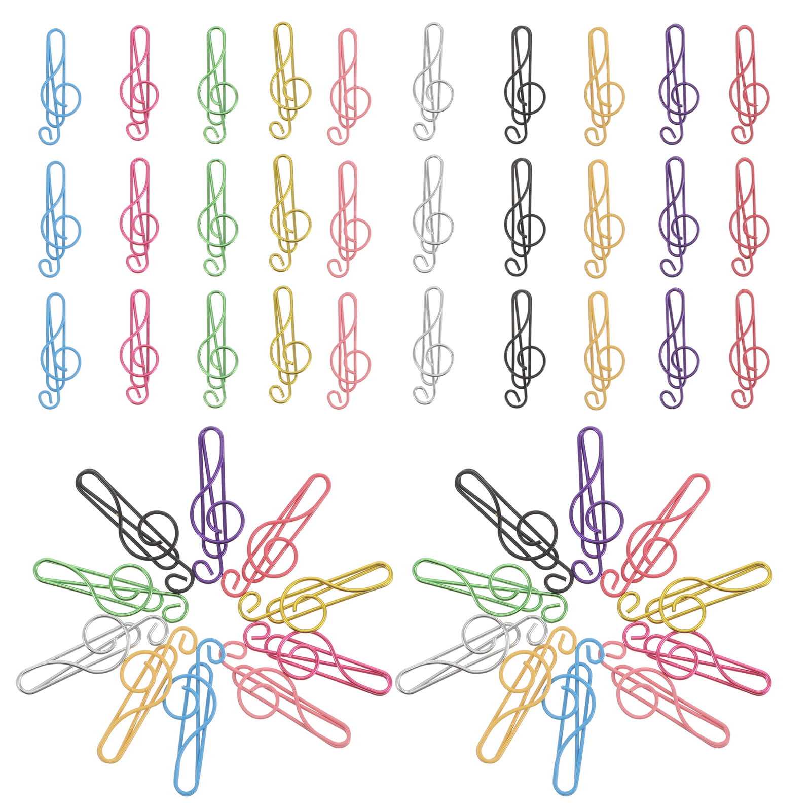 RENACLIPY 200Pcs Assorted Color Note Shape Paper Clips for Paper ...