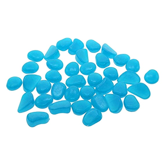 RENACLIPY 200Pcs Blue Glow in The Dark Luminescent Stone Resin Pebbles ...