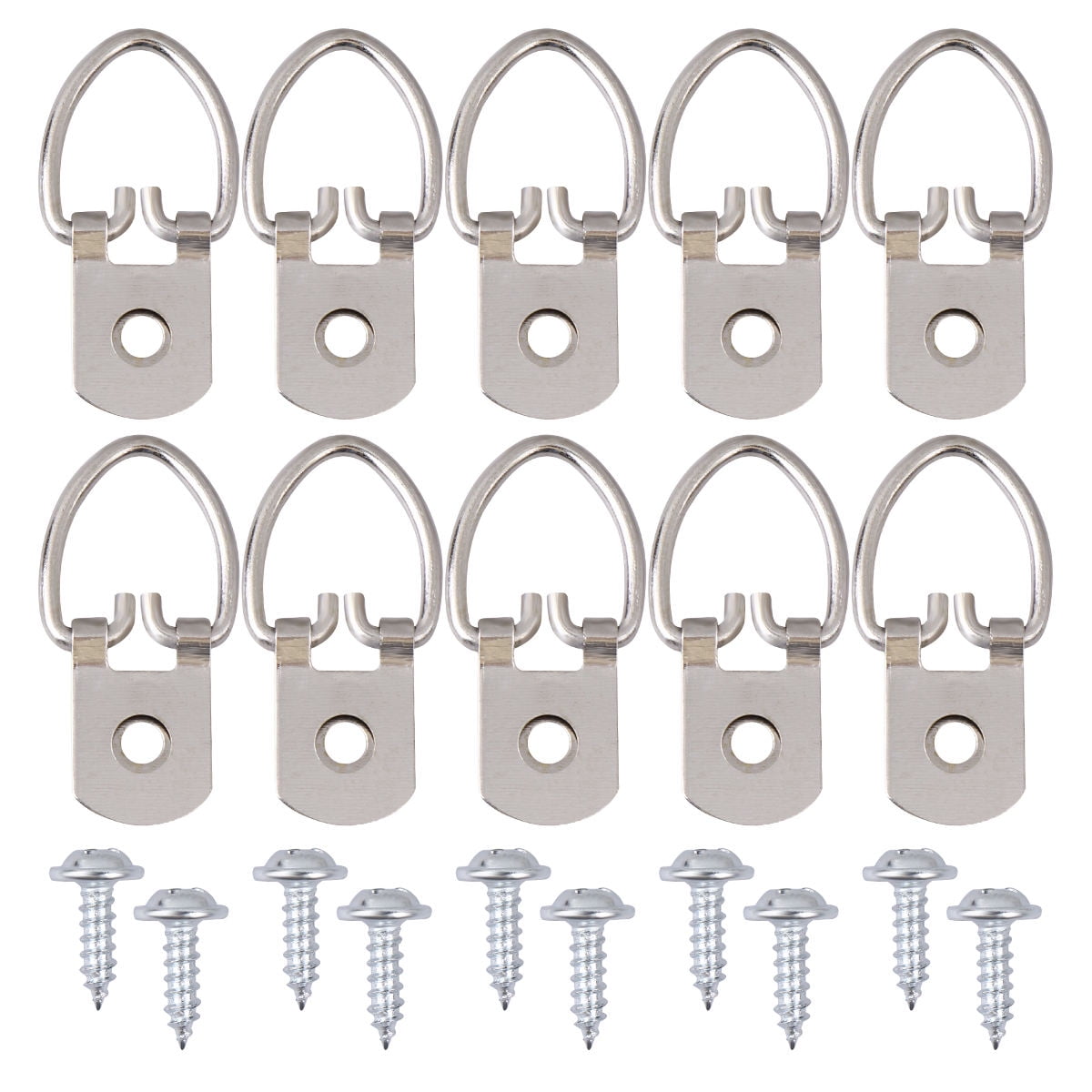 RENACLIPY 200pcs Durable Wall Hangers D Rings Picture Frame Hanging Kit ...
