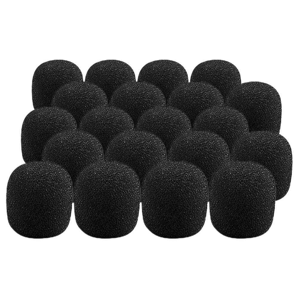 RENACLIPY 20Pack Mic Windshield Black Sponge Protect From Wind Noise ...