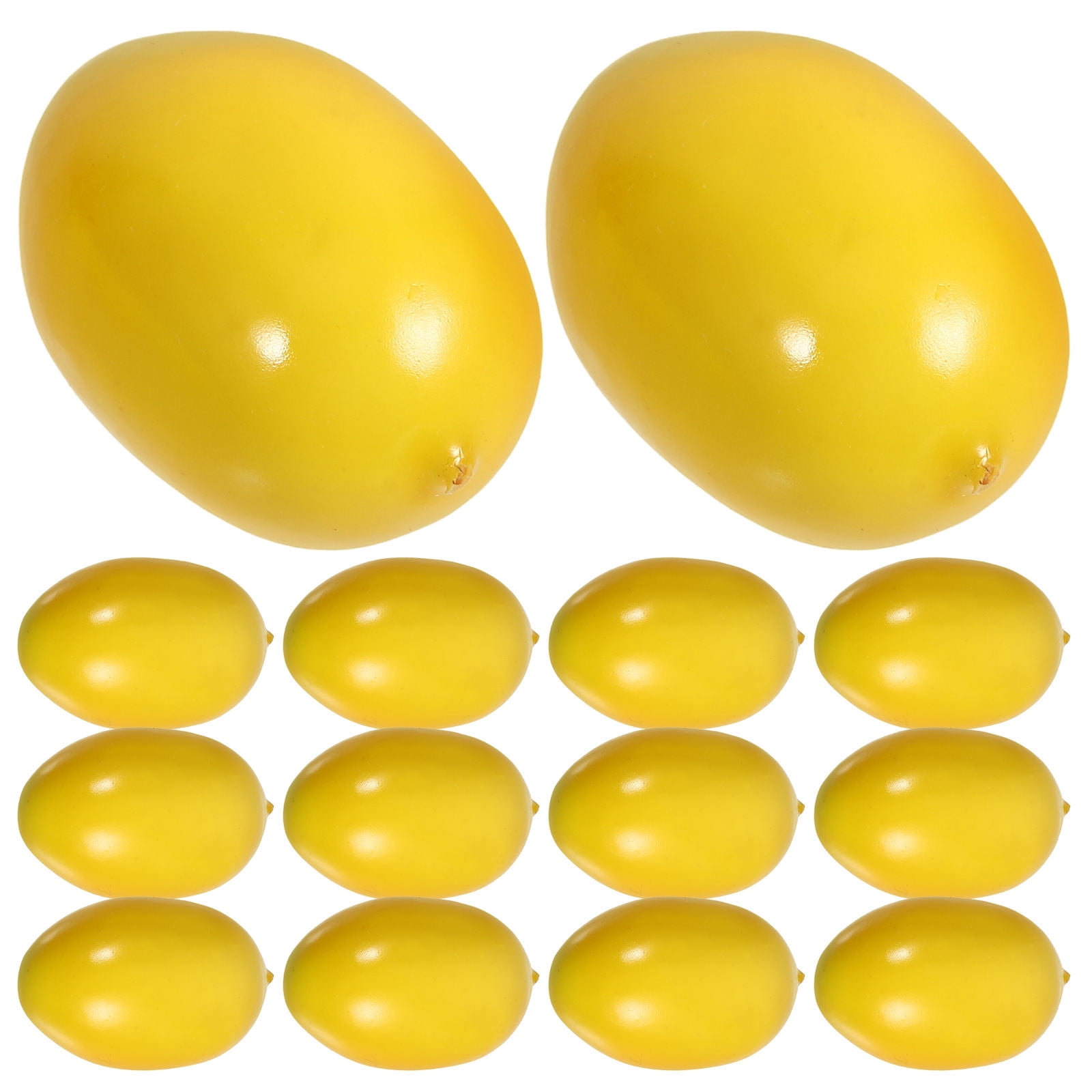 RENACLIPY 20pcs Mini Yellow Plastic Lemons Faux Fruit for Crafts ...