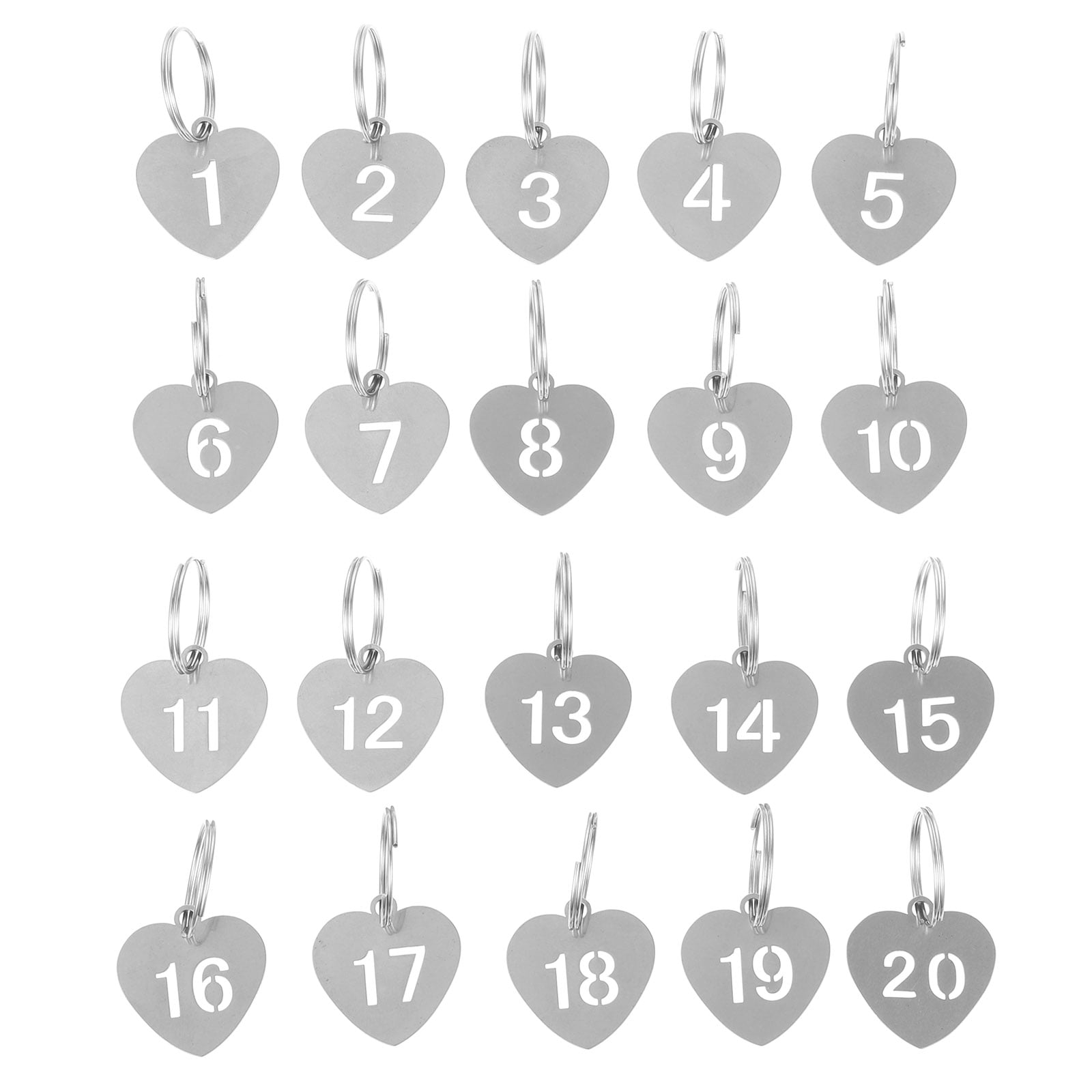 RENACLIPY 20 Pcs Titanium Steel Key Tags with for Nail Art ...