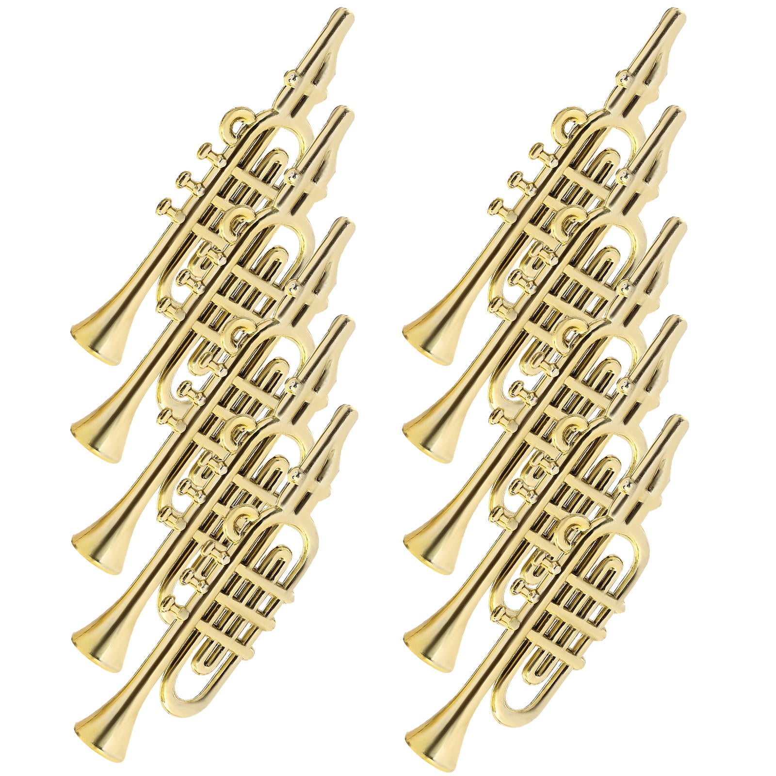 RENACLIPY 20Set Miniature Musical Instrument Models Golden Compact ...