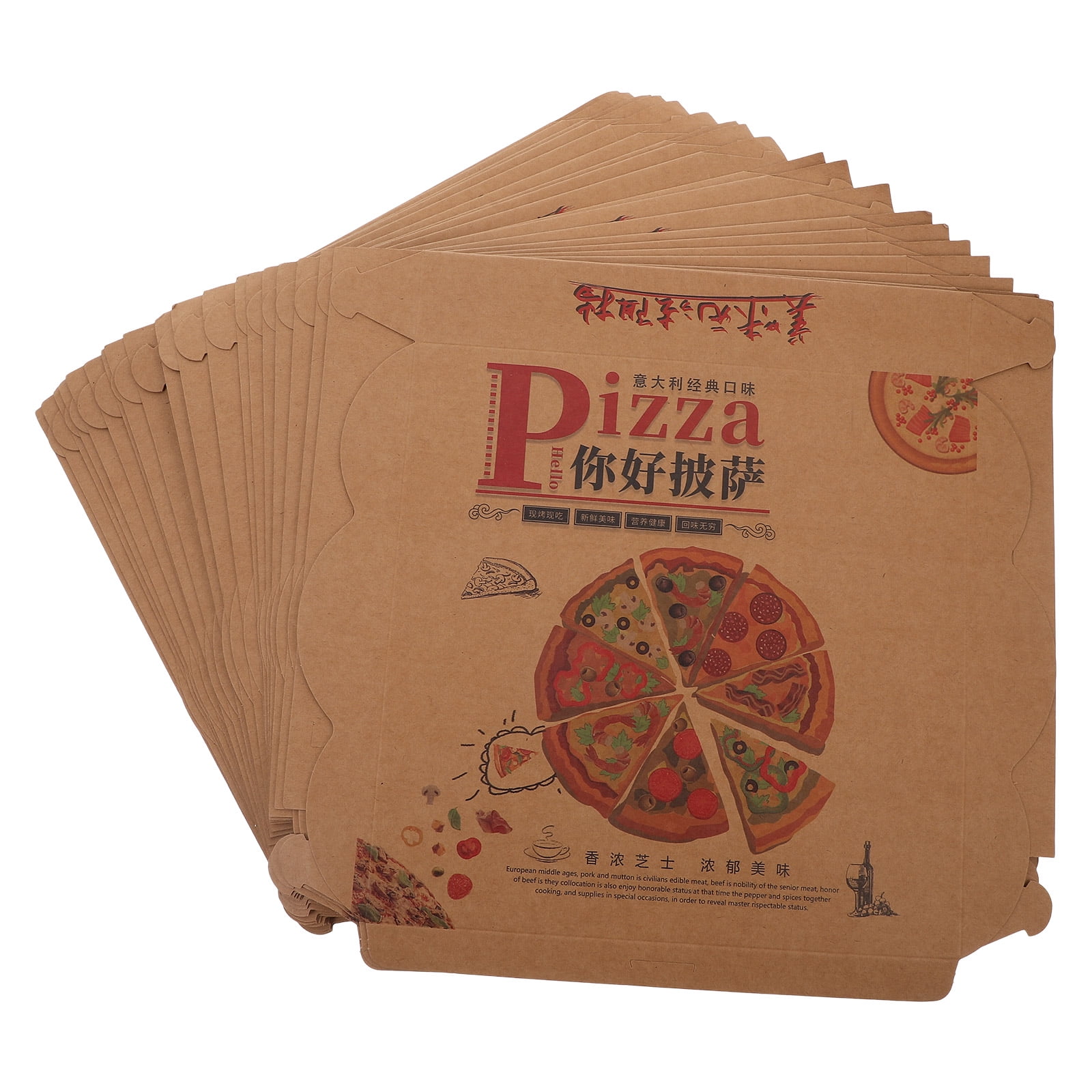 RENACLIPY 20Set Pizza Crisper Box for Food Packaging with Corrugated ...