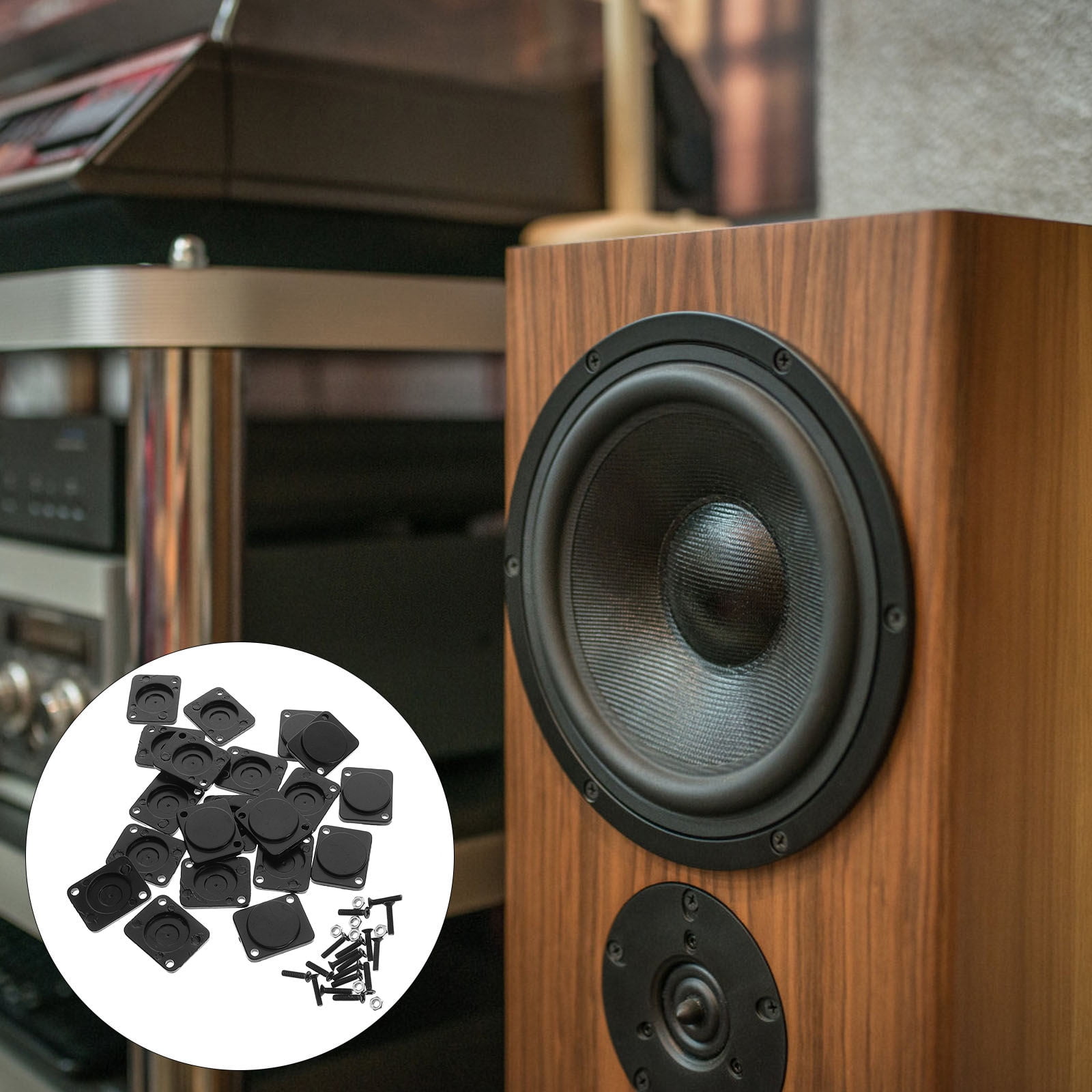 RENACLIPY 20Set Wall Hole Cover Black Metal for Cable Management in ...