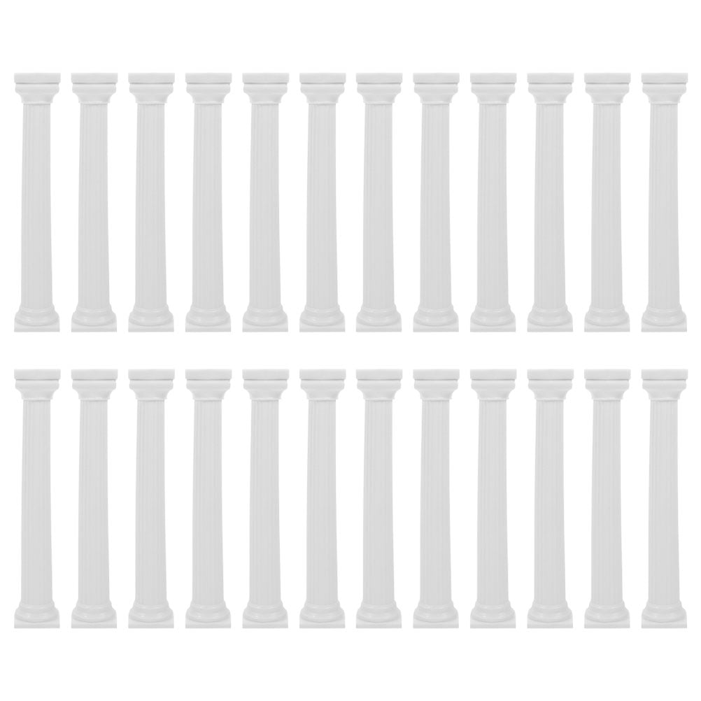 RENACLIPY 24Pcs Cake Pillars Roman Column Cake Tiered Stand Plastic ...