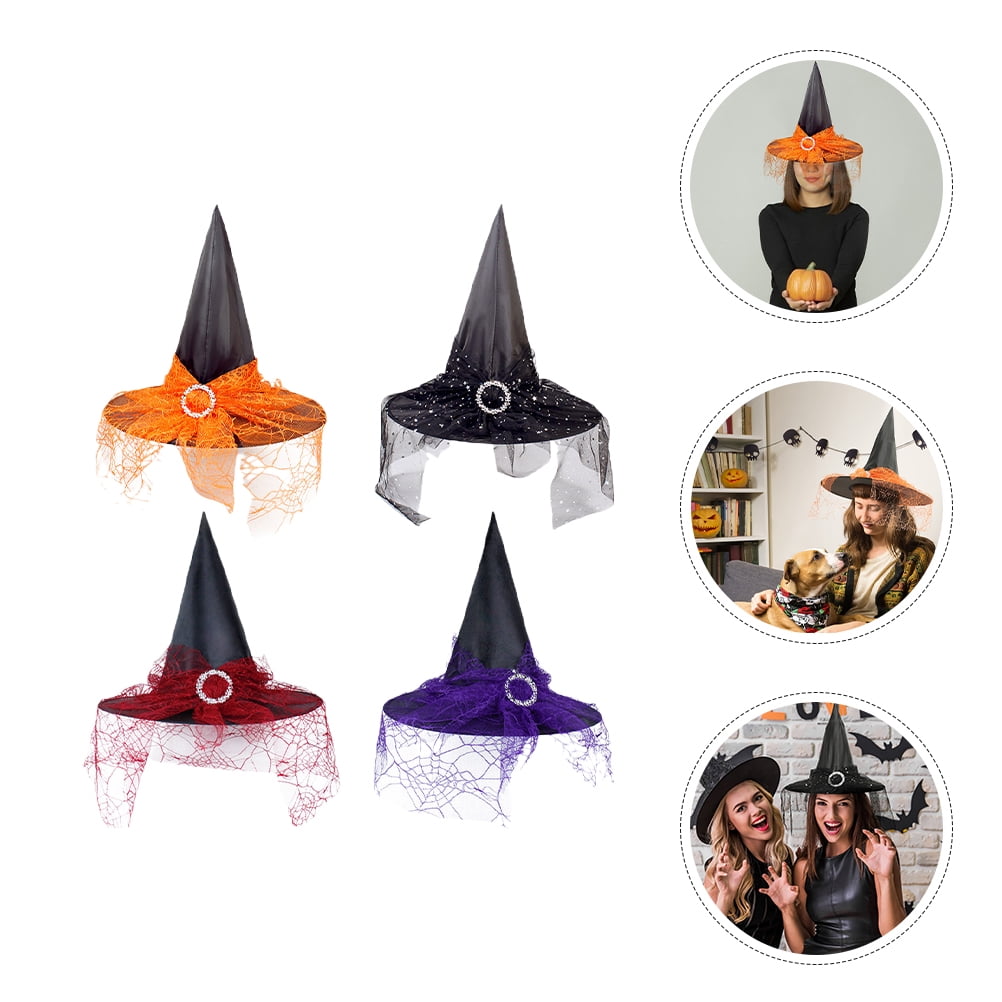 RENACLIPY 2Pack Classic Style Witch Hat Assorted Color Photo Prop Decoration - Walmart.com