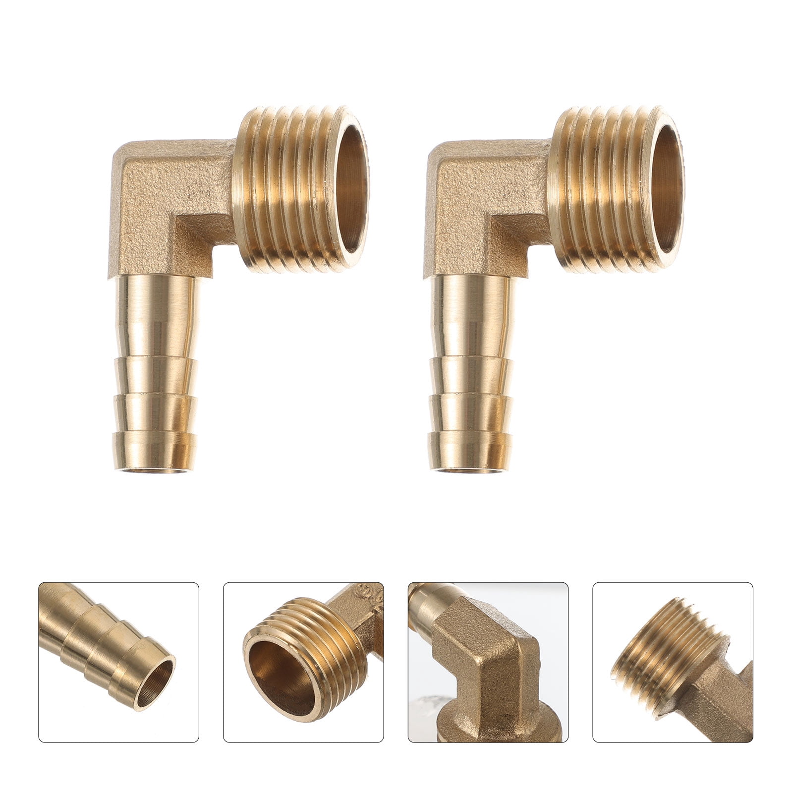 RENACLIPY L Shape Brass Hose Fitting Right Angle Connector for Water 2 ...