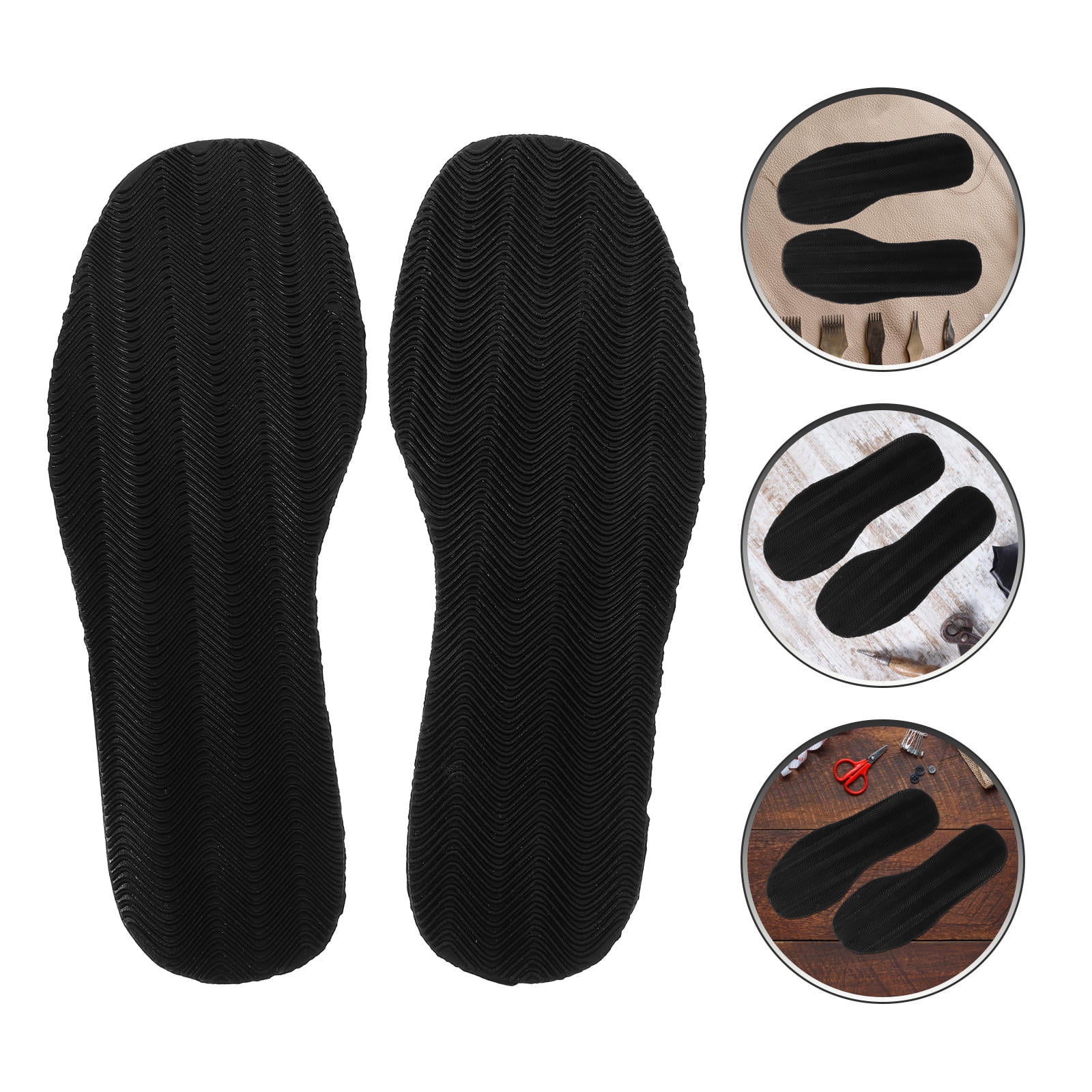 RENACLIPY 2Pairs Boot Sole Replacement Patches Black Rubber Easy ...