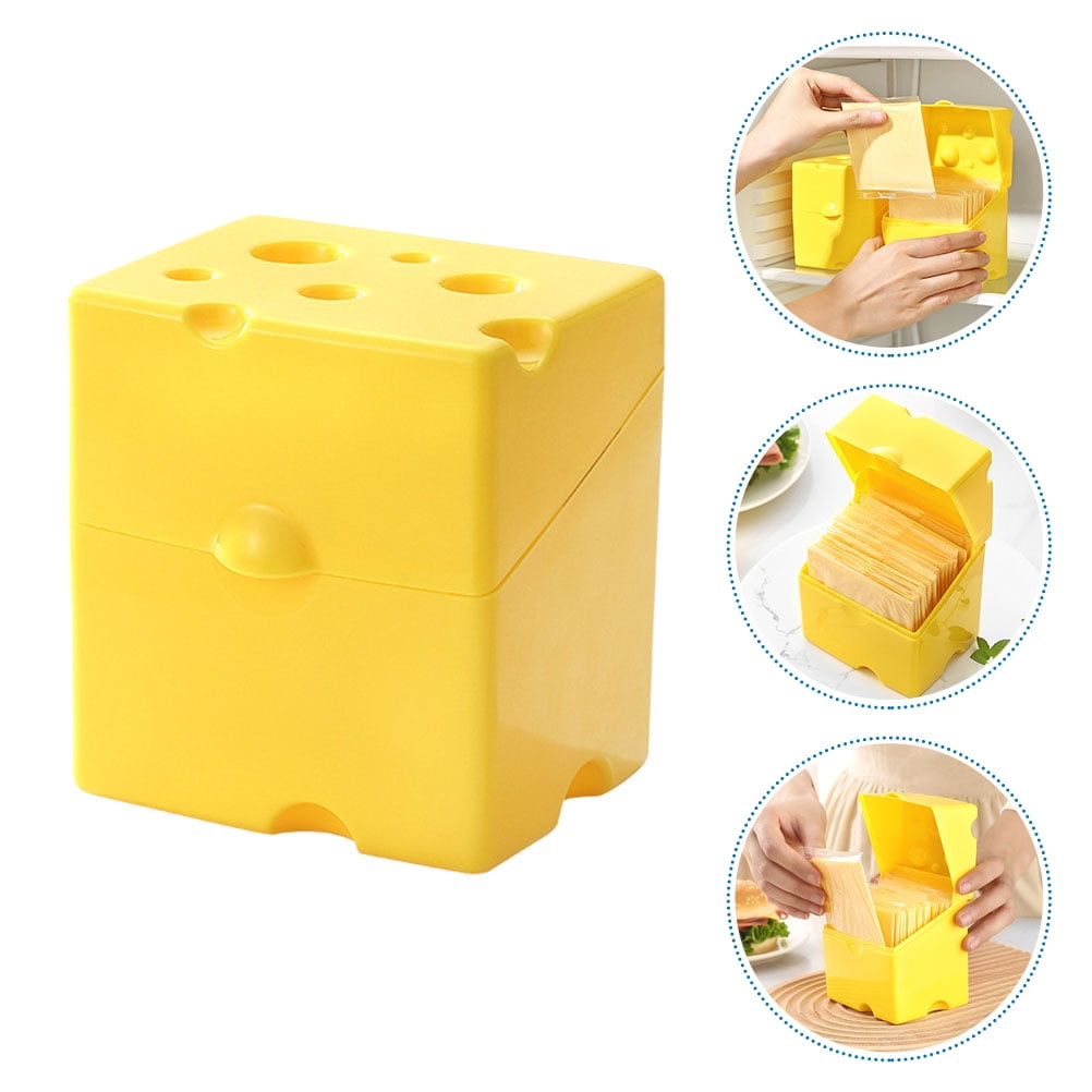 RENACLIPY Refrigerator Cheese Cases Airtight Cheese Storage Box Abs ...