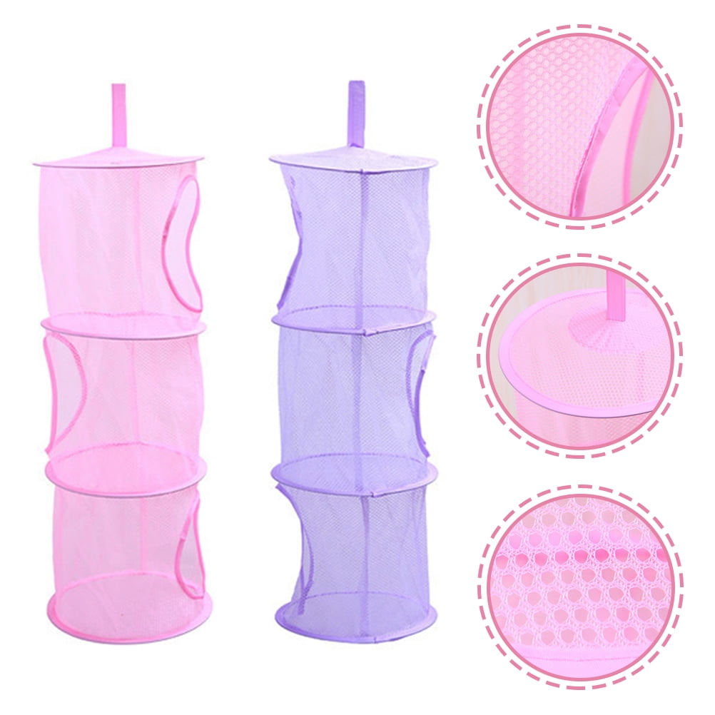 RENACLIPY 2pcs Laundry Hanging Rack Foldable 3 Layer Drying Basket ...