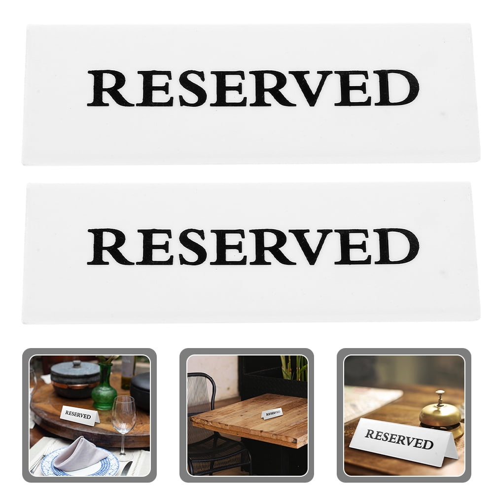 RENACLIPY 2Pcs Compact Acrylic Table Reserved Sign Reusable Decorative ...