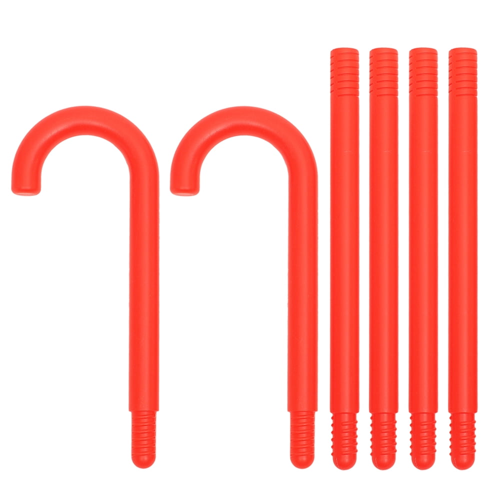 RENACLIPY Dance Cane Prop Red Plastic 2Pcs 34.6x4.7x1.0in - Walmart.com