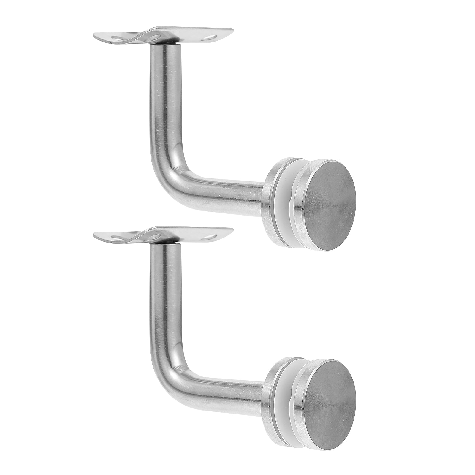 RENACLIPY 2Pcs LShaped Silver Handrail Bracket Wall Mount for Stair ...