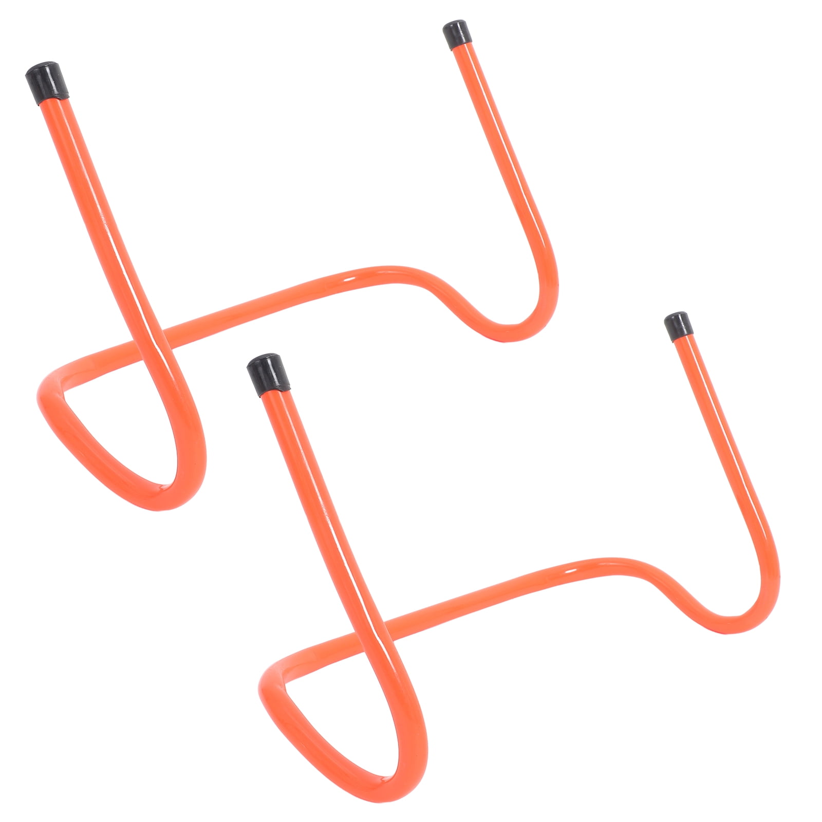 RENACLIPY 2Pack Orange Plastic Speed Hurdles Rectangular Base Design ...