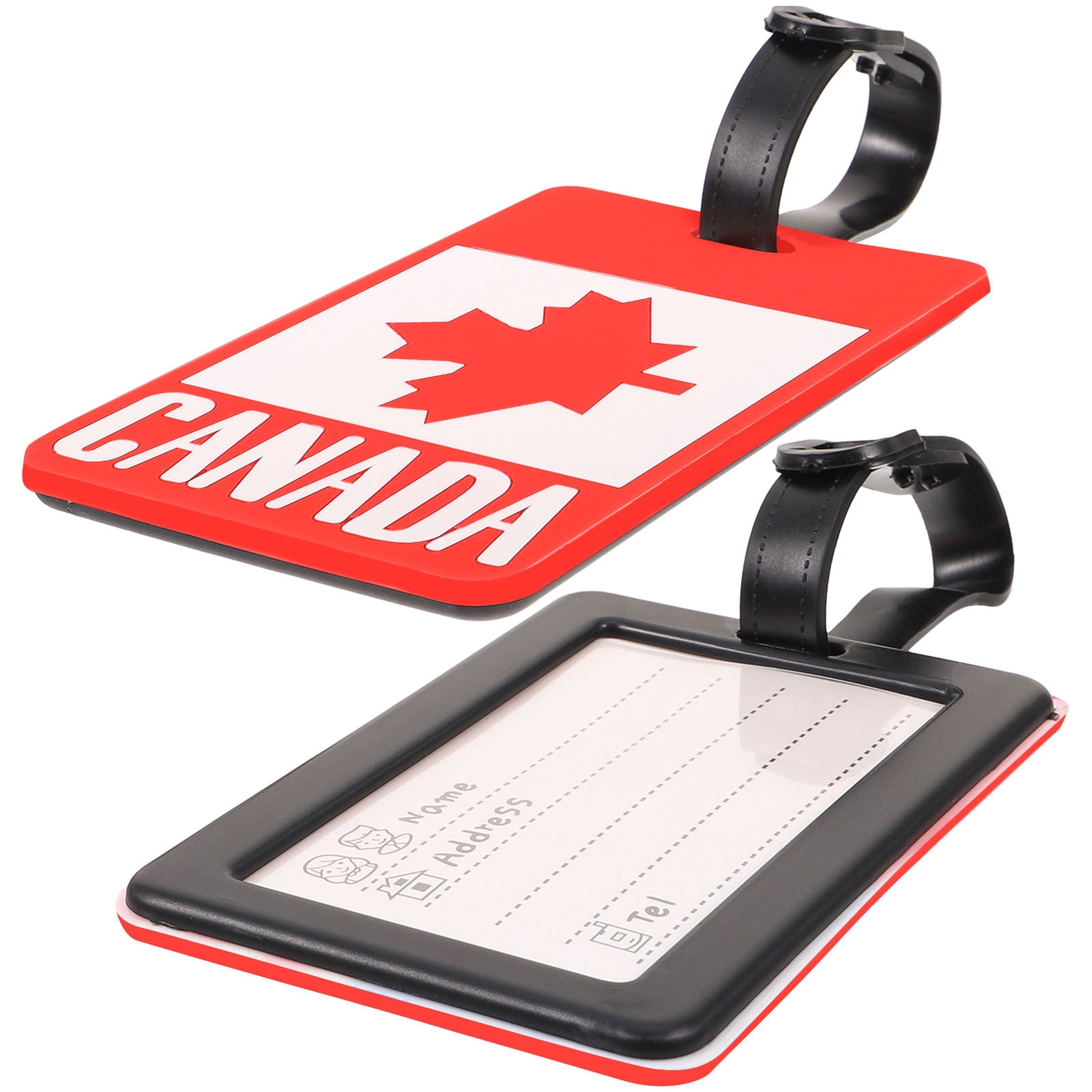 RENACLIPY 2pcs Canada Flag Luggage Stickers PVC Baggage Tag - Walmart.com