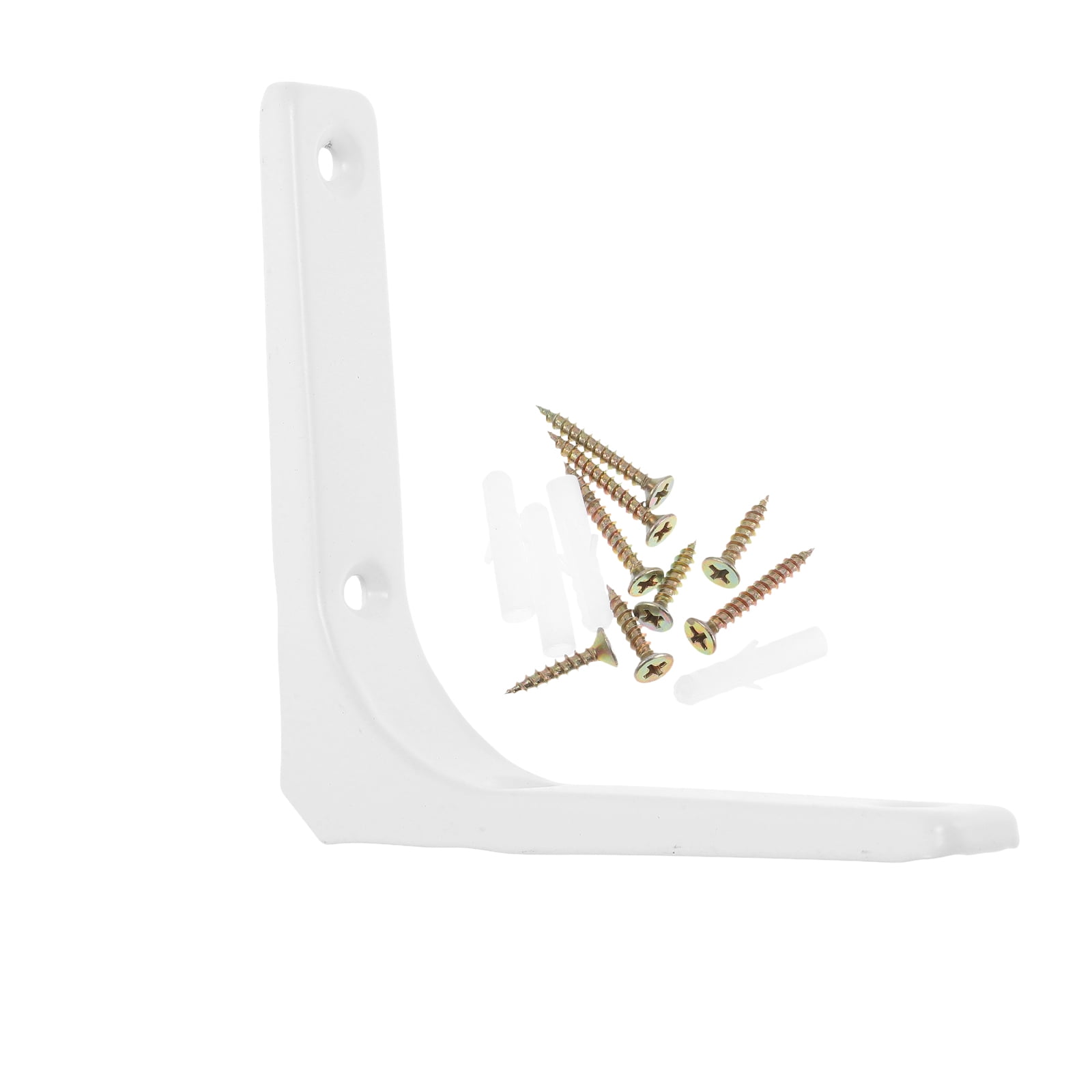 RENACLIPY 2-Pack White Metal L Brackets for Floating Shelf Support ...
