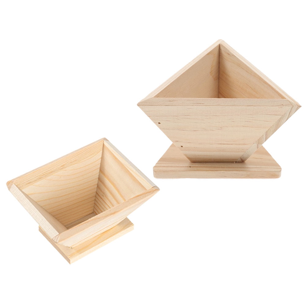 RENACLIPY 2pcs Khaki Wood Triangle Rice Dumpling Molds Stable Base ...