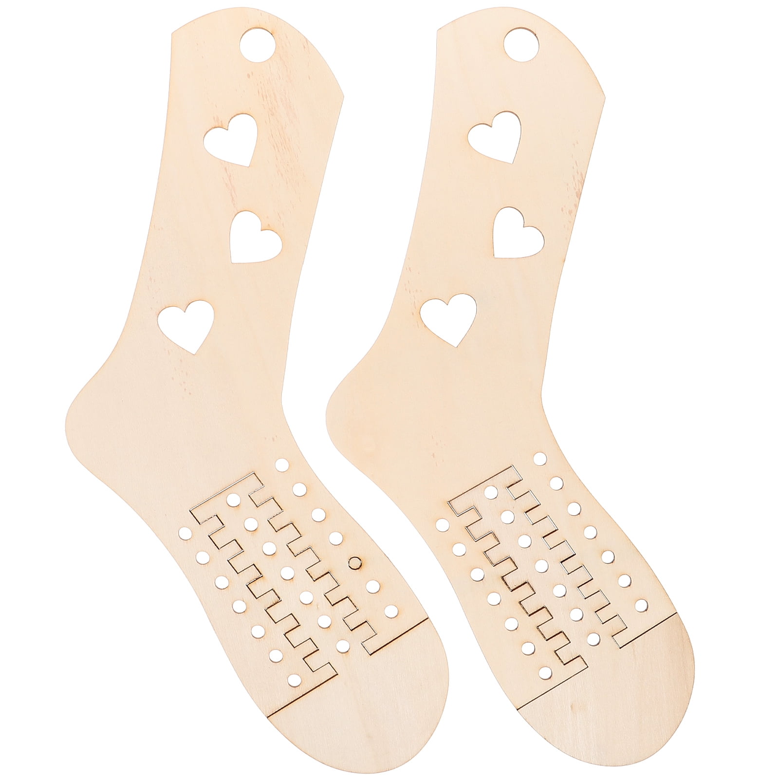 RENACLIPY 2-Pack Lightweight Wooden Sock for Knitting with Smooth Edges ...