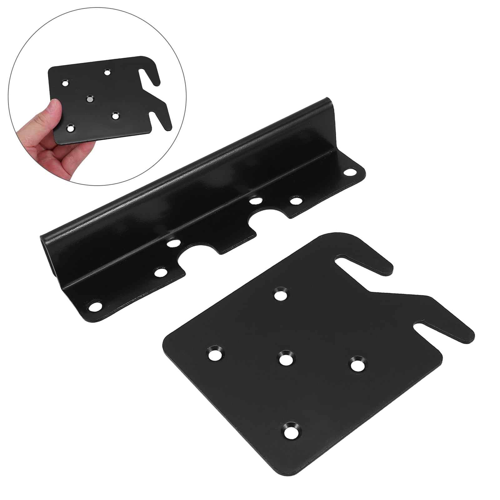 RENACLIPY 2Set Heavy Duty Bed Frame Post Bracket Double Hook Slot Bed ...