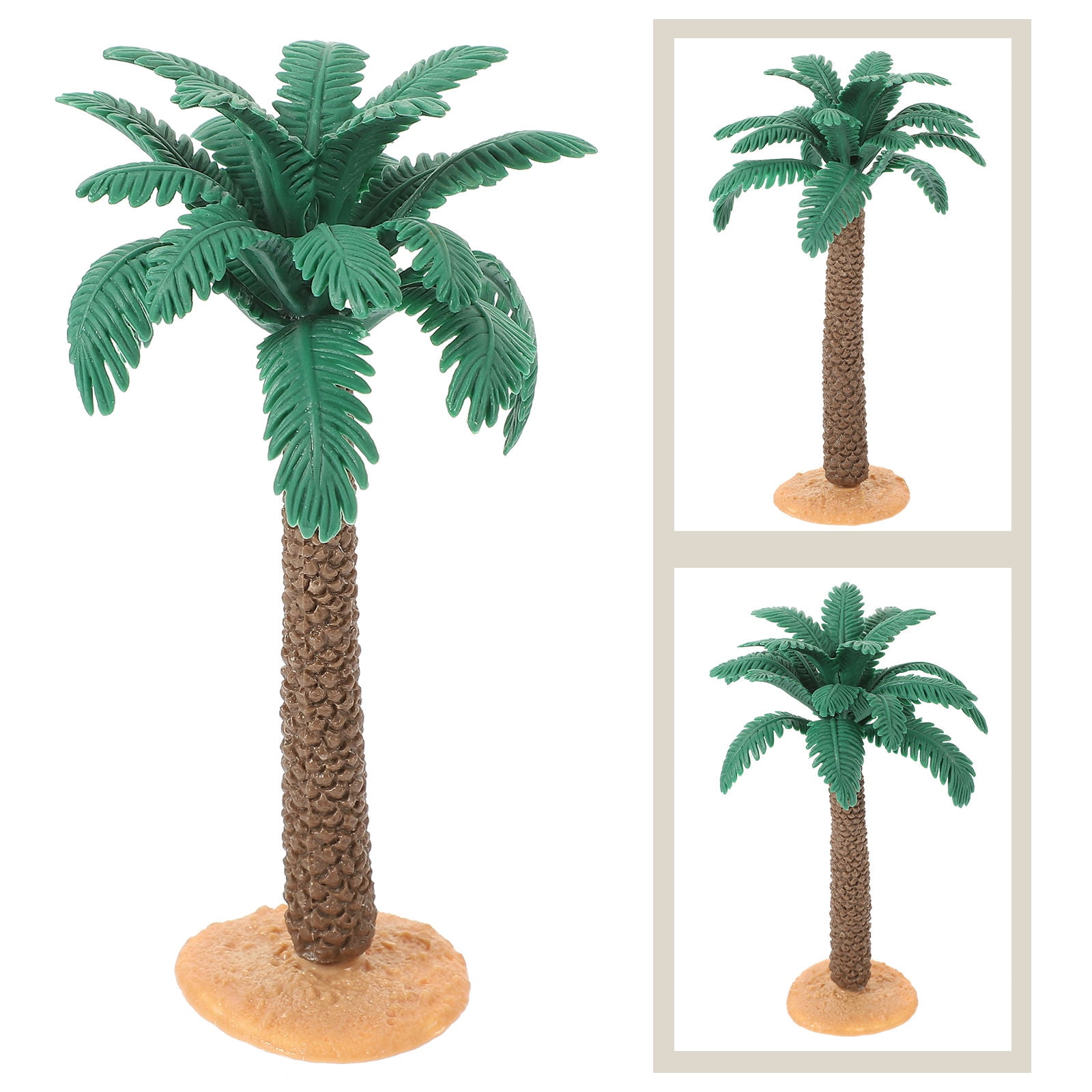 RENACLIPY 2Pack Faux Palm Tree Model Accessories PVC Landscaping ...