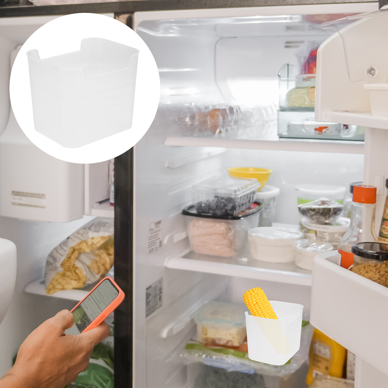 RENACLIPY 2Set Produce Saver Containers for Refrigerator Transparent PP ...