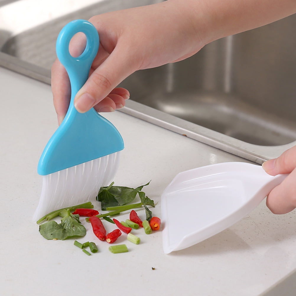 RENACLIPY 2Sets Portable Tabletop Mini Broom with ABS Fiber Material ...