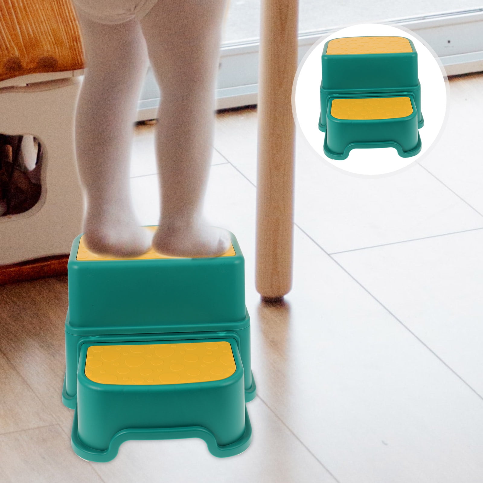 RENACLIPY 2pcs Non Slip Bathroom Step Stool For Lightweight For Kitchen ...