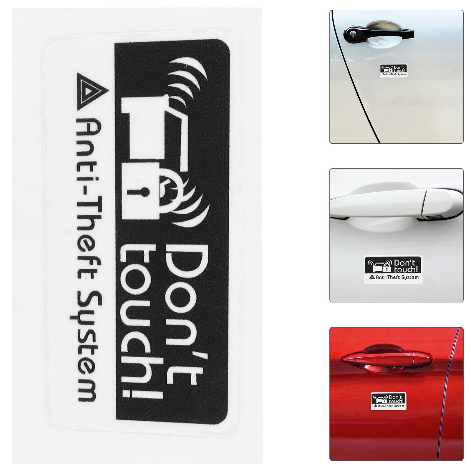 RENACLIPY 2pcs Vehicle Anti-Theft Label Car Door Warning Sticker Vinyl ...