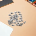 RENACLIPY 30Pcs Plated Silver Flat Mouth Alligator Clips for Crafting ...