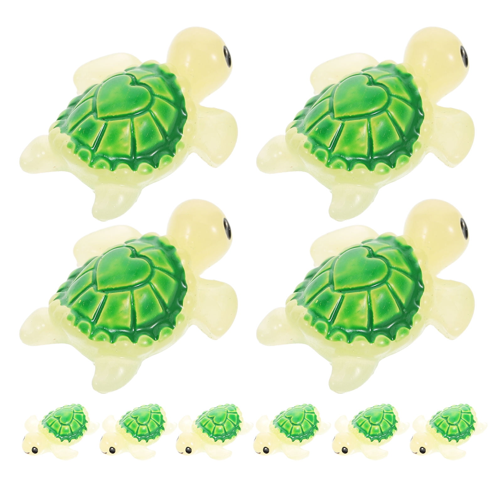 RENACLIPY 30pcs Sea Turtle Statue Mini Sea Turtle Figurines Resin Green ...
