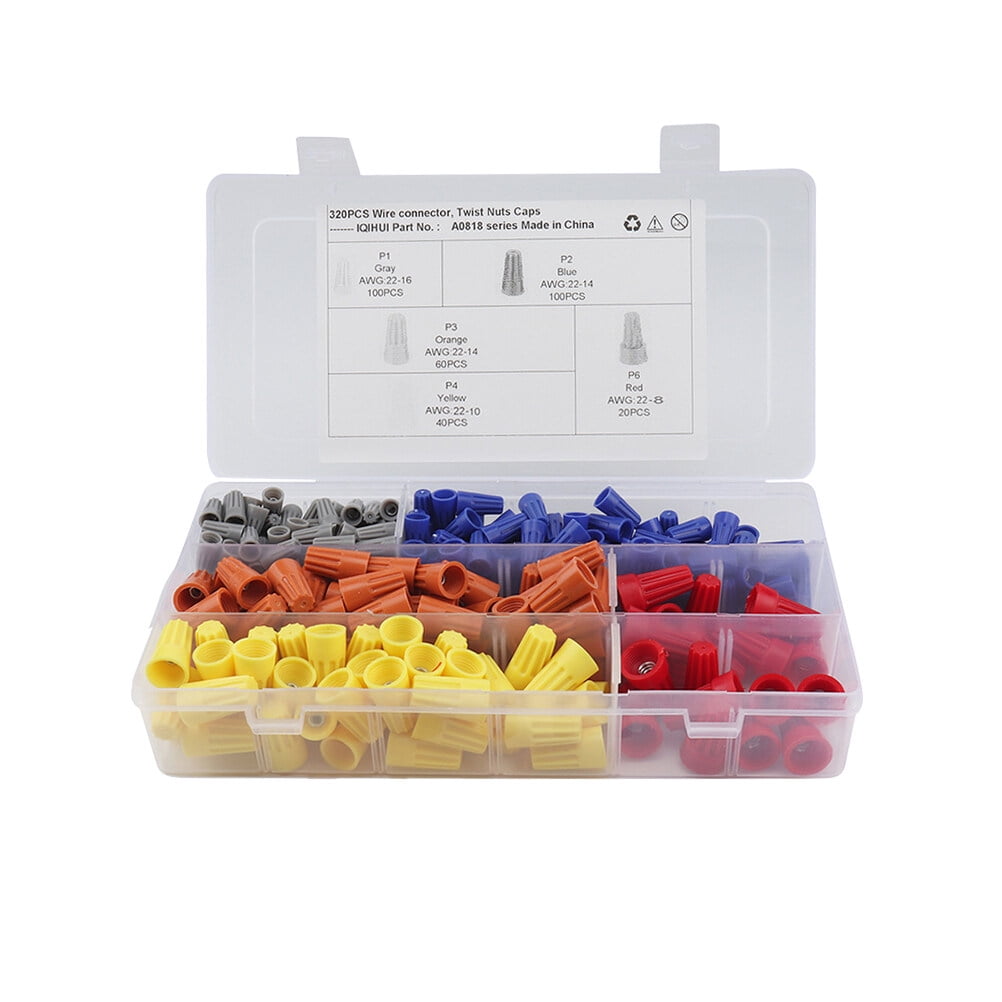 RENACLIPY 320Pcs Electric Wire Connectors No Electrical Tape Needed For ...