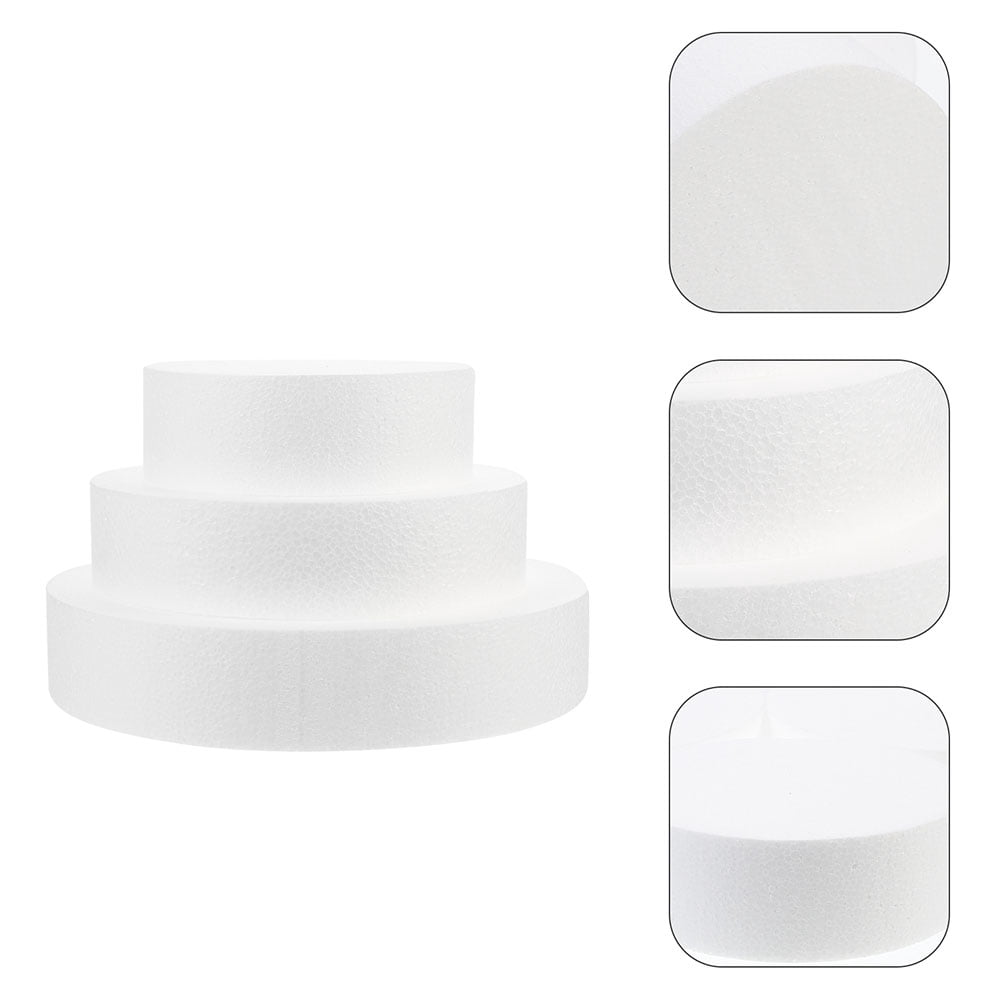 RENACLIPY Fake Cake Prop for Cake Decorations in White 3Pack - Walmart.com
