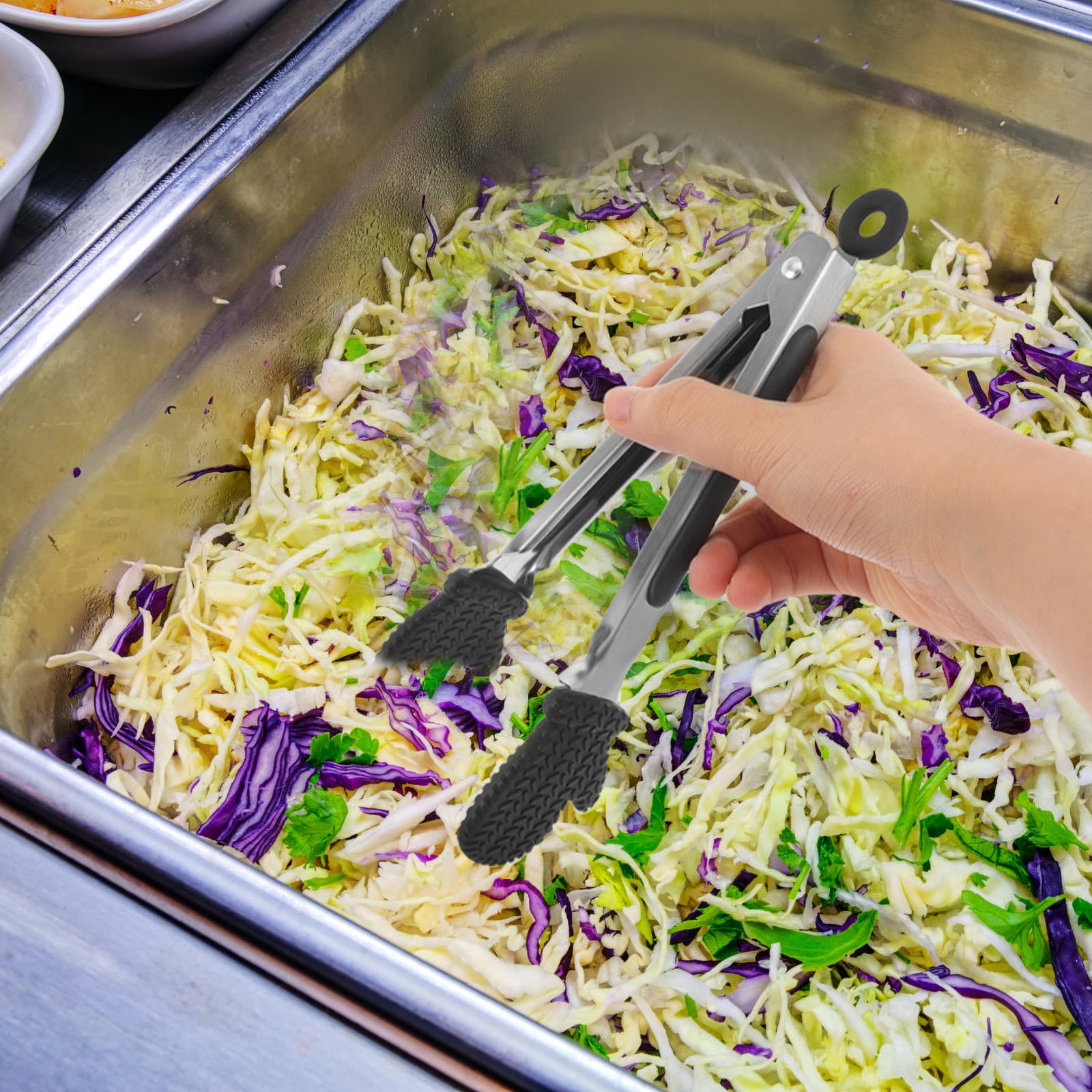 RENACLIPY 3Pcs Restaurant Tongs for Professional Use with Non Skid and ...