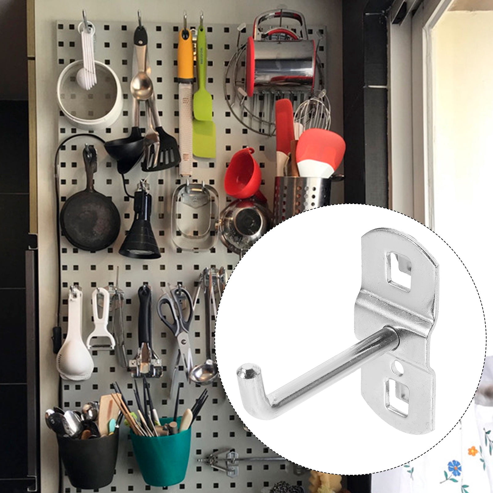 RENACLIPY Iron Grid Wall Display Hooks for Shop Organization, Easy ...