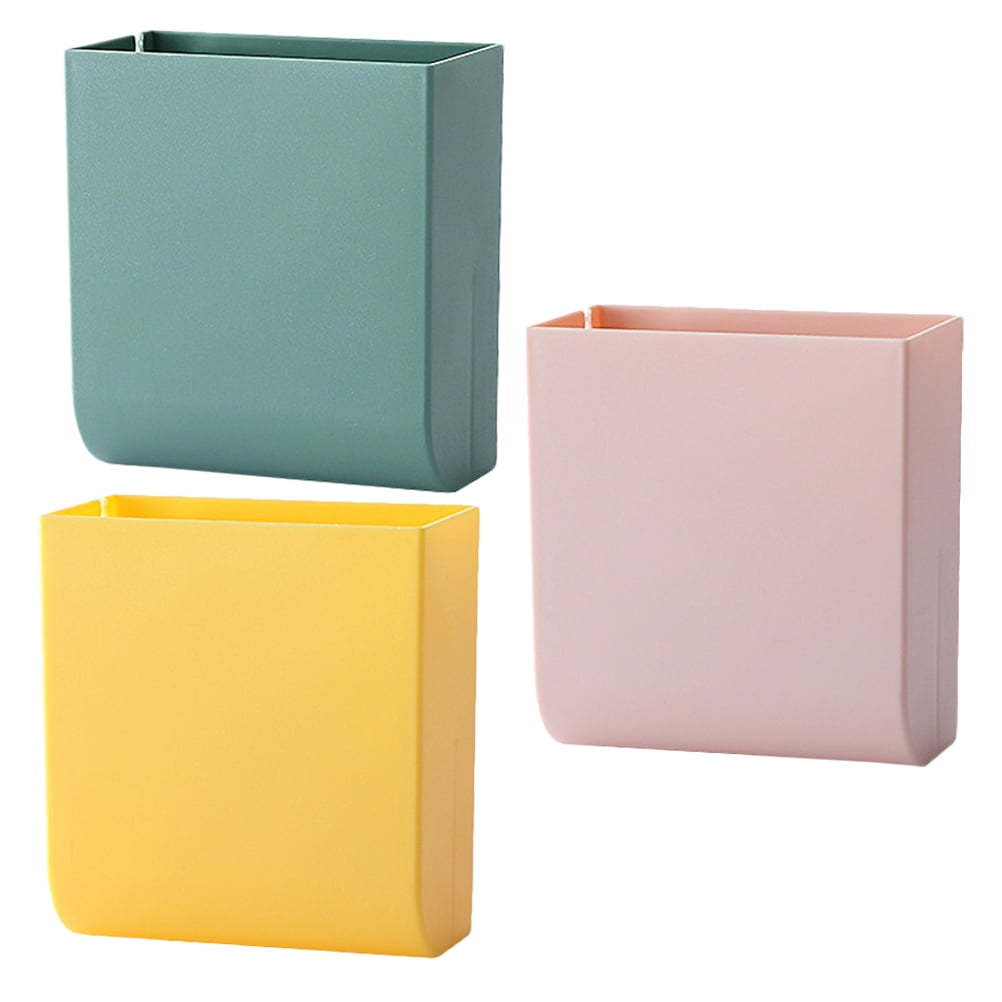 RENACLIPY 3Set Yellow Wall-Mounted Storage Bins Easy to Install and ...