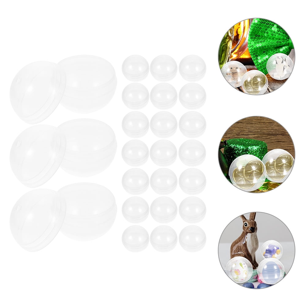 RENACLIPY 40Pack Empty Ball For Party Plastic Fillable Ornament Balls ...