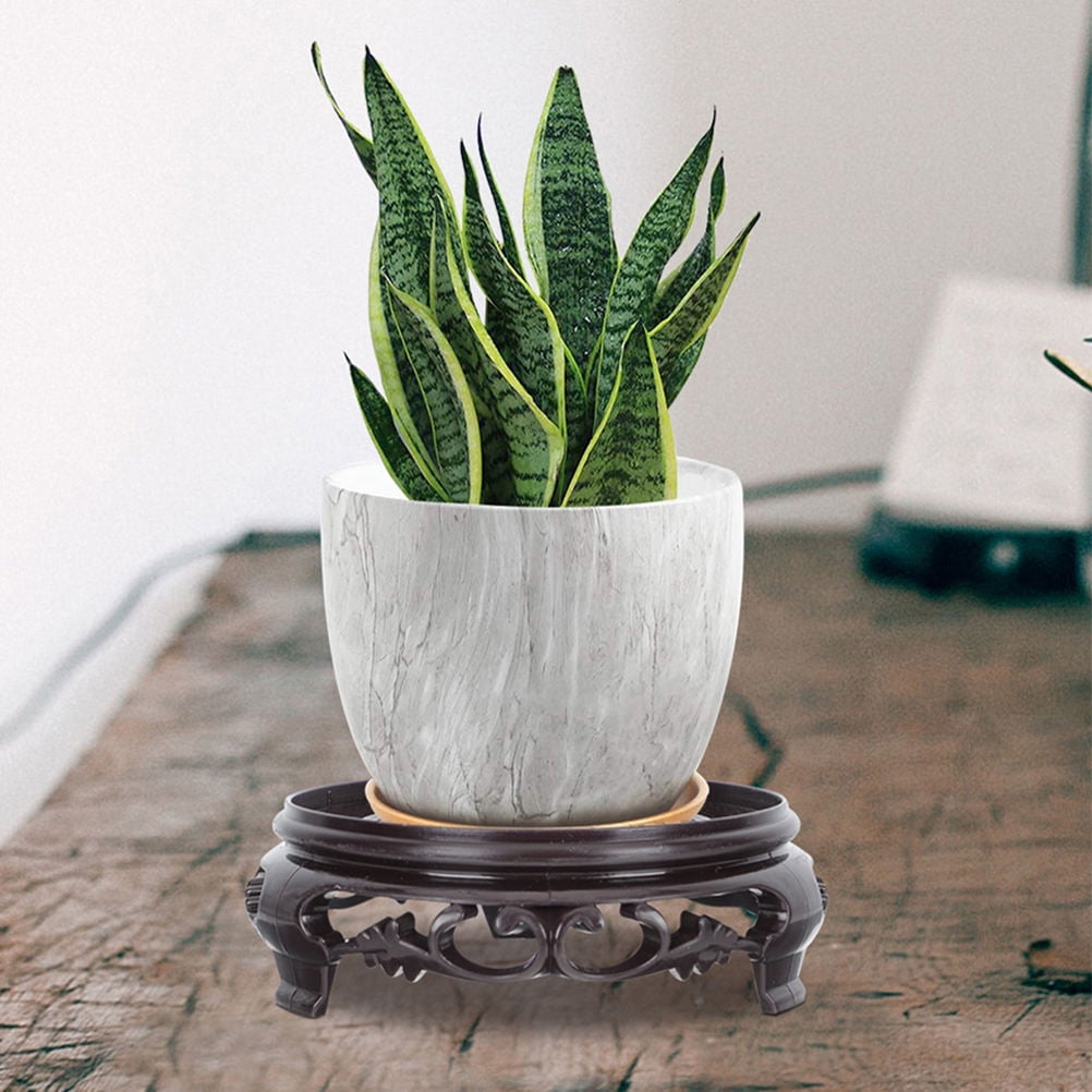 RENACLIPY 4Pcs Coffee Plastic Plant Stand Sturdy Indoor Potted Plant ...