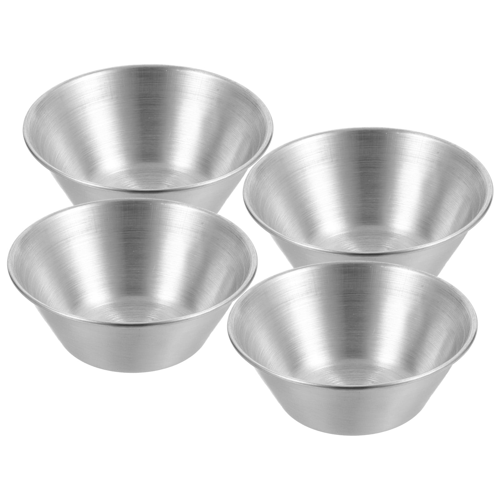 RENACLIPY Small Sauce Cups Stainless Steel Round 4Pcs 6.50X6.50X2.50CM ...
