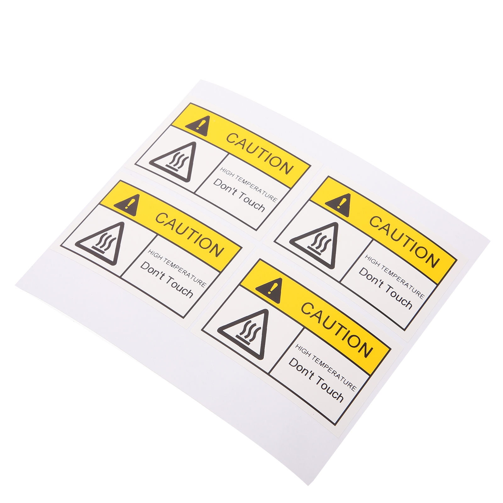 RENACLIPY 4Pcs High Temperature Warning Sticker Caution Hot Sign PVC ...