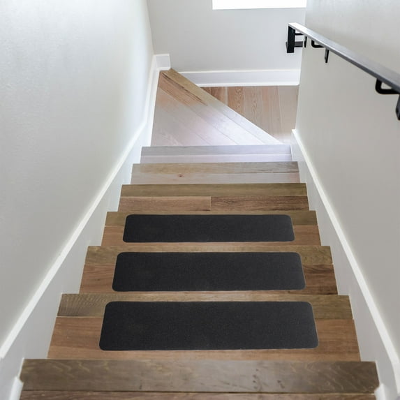 RENACLIPY 4Pcs PVC Stair Treads Tape Black Anti Skid Adhesive Strips ...