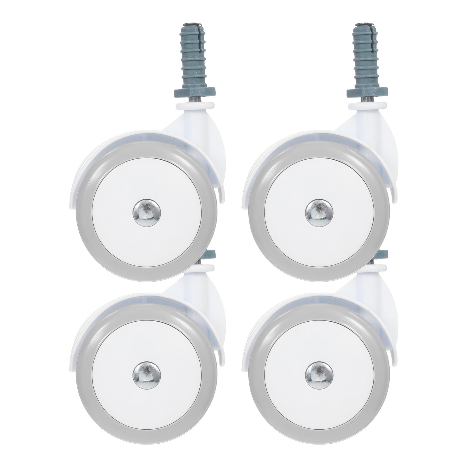 RENACLIPY 4-Pack Smooth Rolling Grey Plastic Caster Wheels Replacement ...