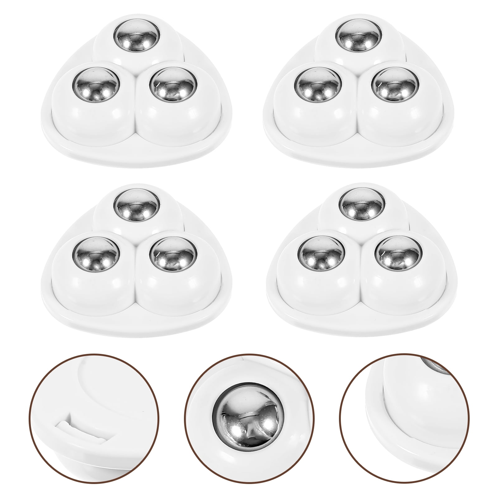 RENACLIPY 4-Pack Self-Adhesive Storage Bin Casters with Reinforced ...