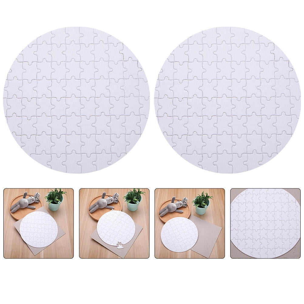 RENACLIPY 4pcs Heart-Shaped Blank Puzzle Pieces for Crafting, Heat ...