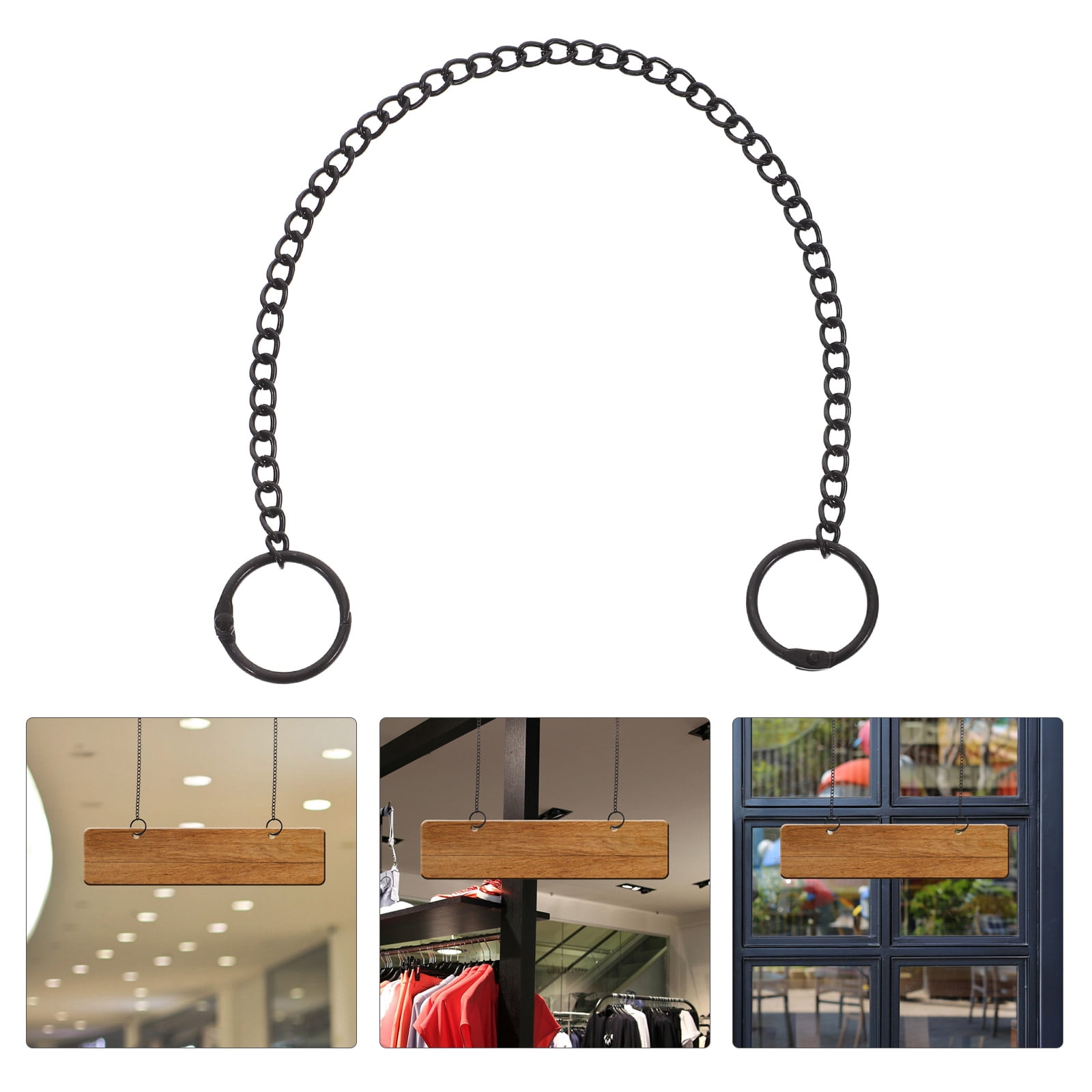 RENACLIPY 4Pcs Black Hanging Chains for Garden Plant Hangers Bird ...