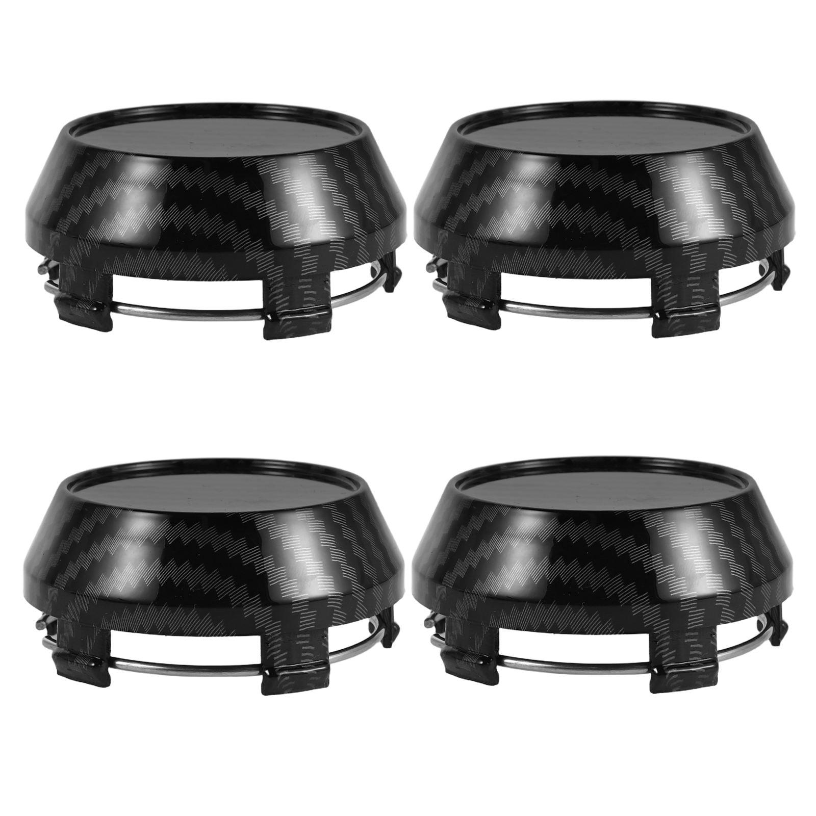 RENACLIPY Carbon Fiber Wheel Hub Caps ABS Plastic Black Car Use ...